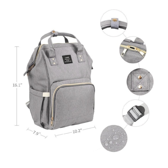 Bags | Gray Diaper Backpack Last One | Poshmark